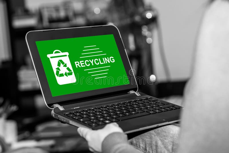 Recycling Concept on a Tablet Stock Photo - Image of waste, pollution ...