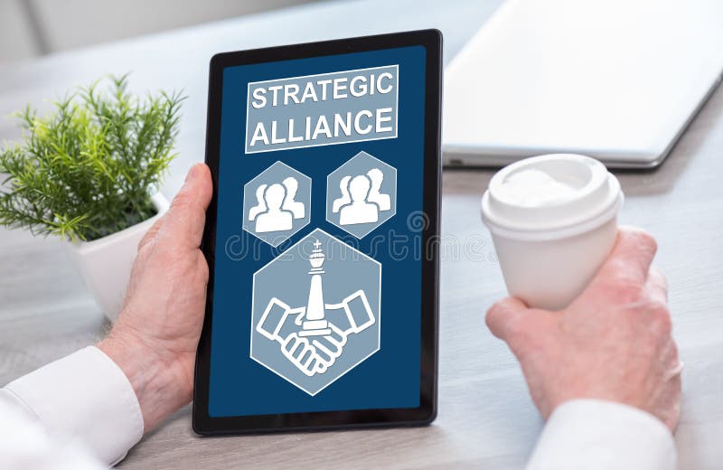 Strategic Alliance Concept on a Tablet Stock Photo - Image of partner ...