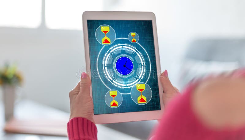 Time Management Concept on a Tablet Stock Photo - Image of schedule ...