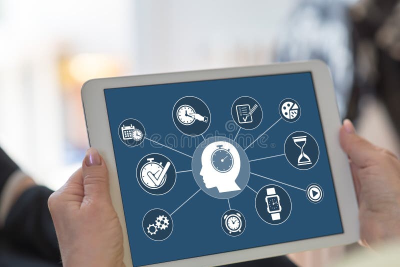Time Management Concept on a Tablet Stock Photo - Image of strategy ...