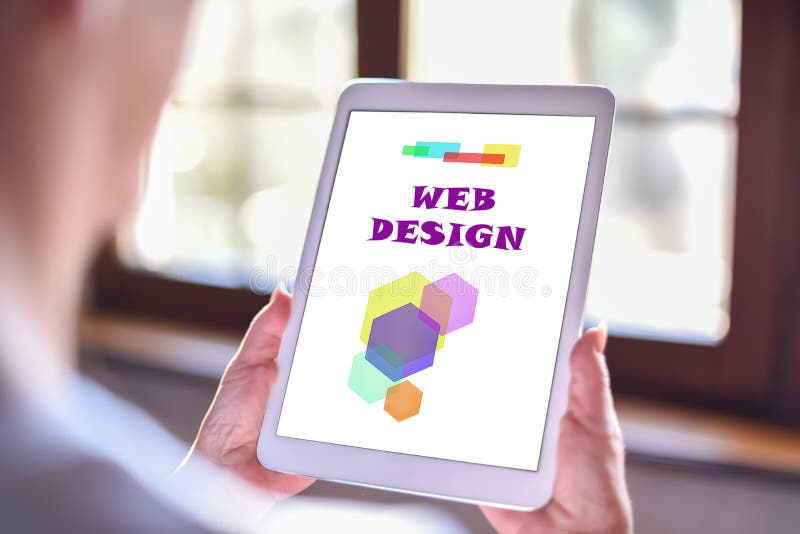 Web Design Concept on a Tablet Stock Photo - Image of creative ...