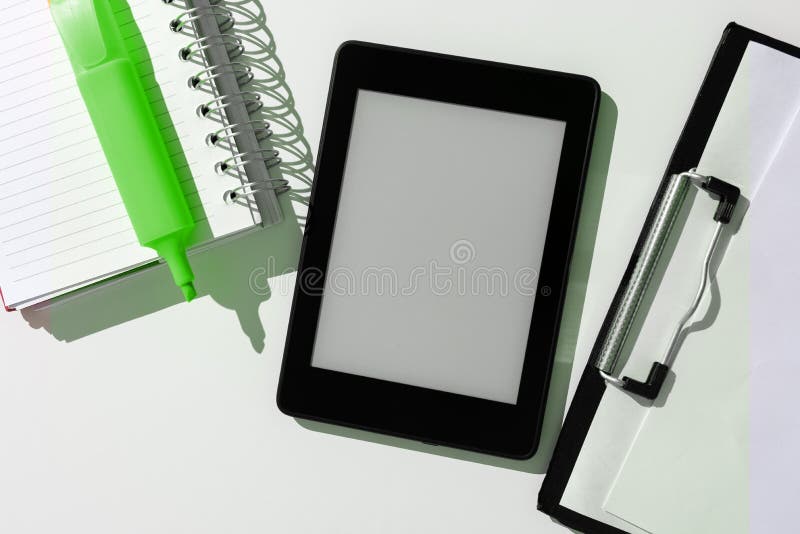 Tablet Screen with Important Ideas on it and Note Sticked on it on Desk ...