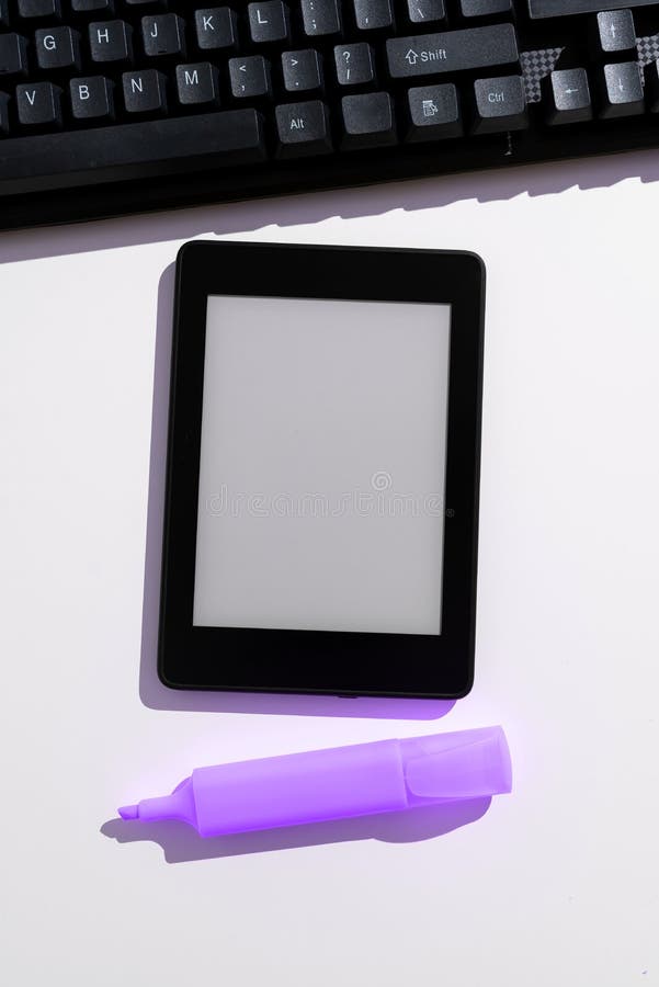 Tablet Screen with Important Ideas on it and Note Sticked on it on Desk ...