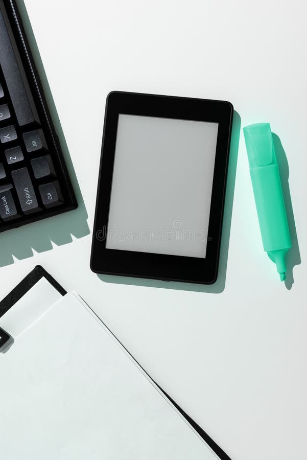 Tablet Screen with Important Ideas on it and Note Sticked on it on Desk ...