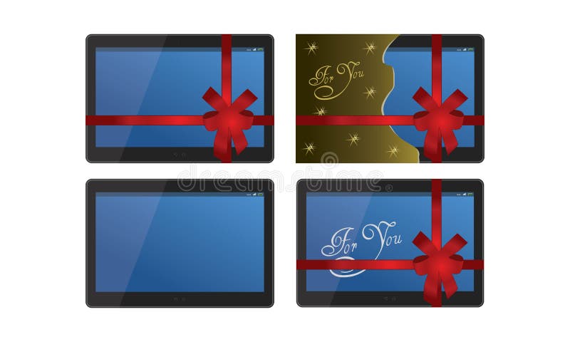 Tablet Set stock vector. Illustration of present, birthday - 31670612