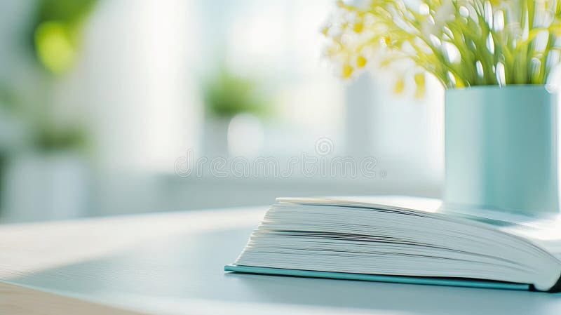 Modern Digital Library Experience Highlights a Vibrant Book on a Clean ...