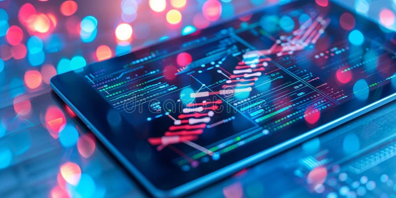 A Tablet Showcasing a Graphical Representation of Scientific Research ...