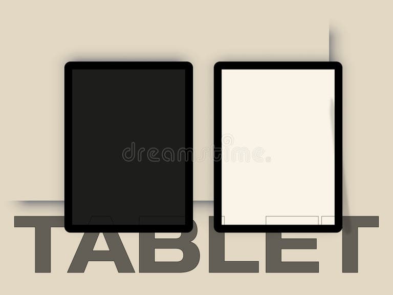 Tablet Simple Design, Tablet Device Mockup in Minimalistic Design Stock ...