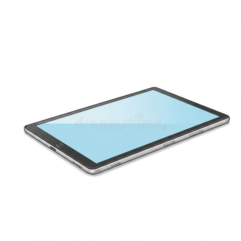 A Tablet with a Sleek Black and Silver Frame Features a Large ...