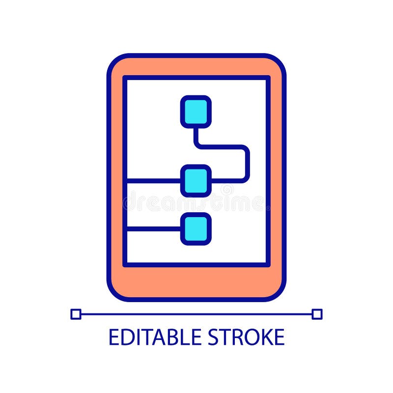 Tablet Software RGB Color Icon Stock Vector - Illustration of ...