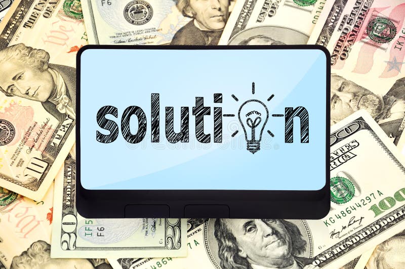 Solution symbol stock photo. Image of idea, mobile, solution - 33889164