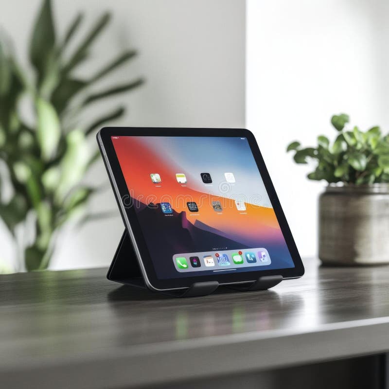 Tablet Stand for Desk, Adjustable Viewing Angle, Black Stock ...