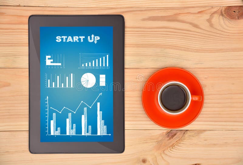Tablet with chart stock photo. Image of creative, communications - 29256024