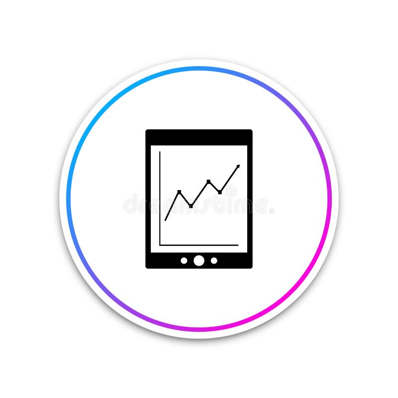 Tablet Circle Vector Icon Eps Stock Illustration - Illustration of ...