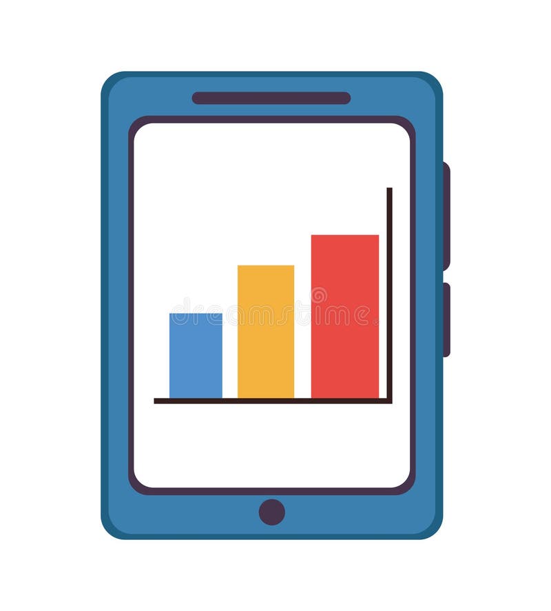 Tablet Statistics stock vector. Illustration of office - 26357539