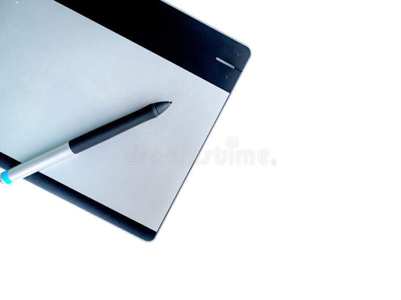 Tablet and stylus stock image. Image of retouching, sketch - 93742313