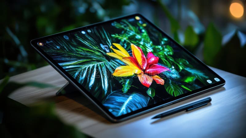 Tablet with a Stylus Used for Creating Digital Art and Tech Designs ...