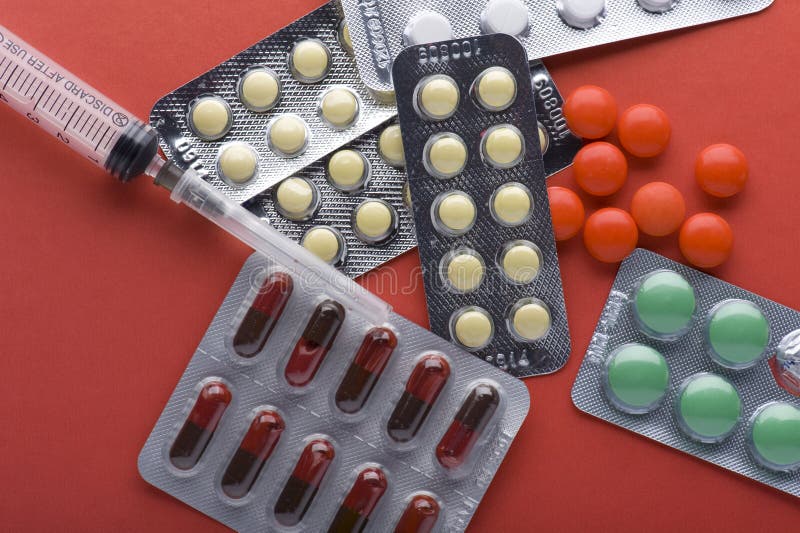 Tablet and syringe stock photo. Image of health, syringe - 12335004