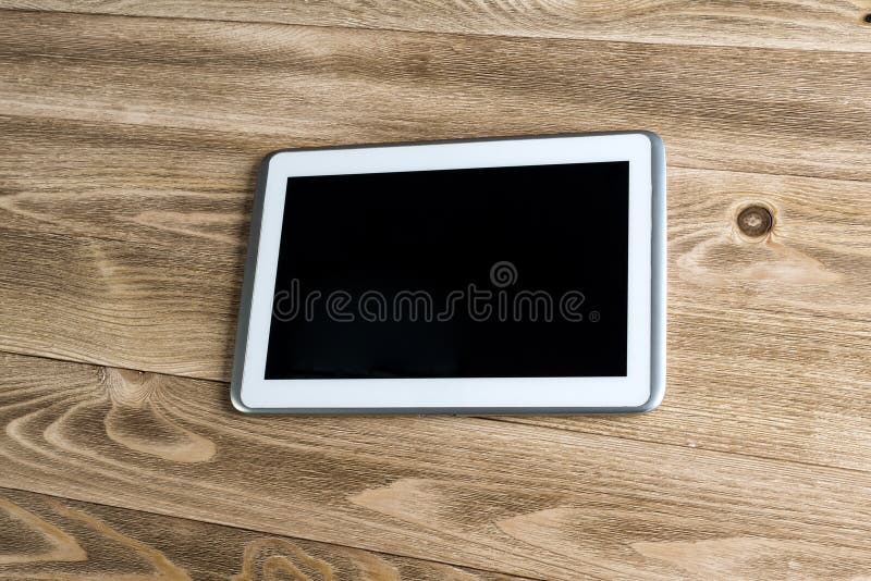 Tablet on table stock photo. Image of copy, multimedia - 64555806