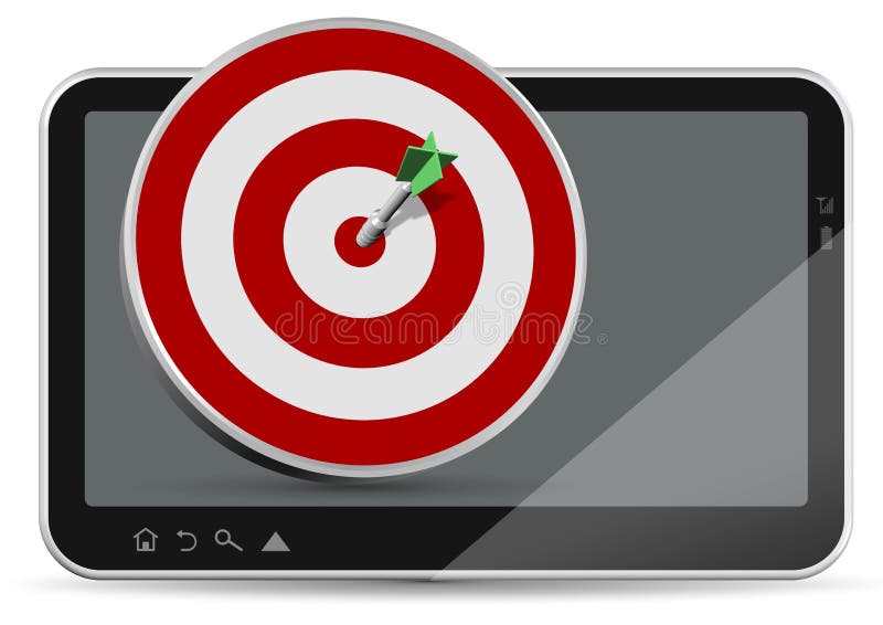 Tablet target stock illustration. Illustration of shooting - 29111446