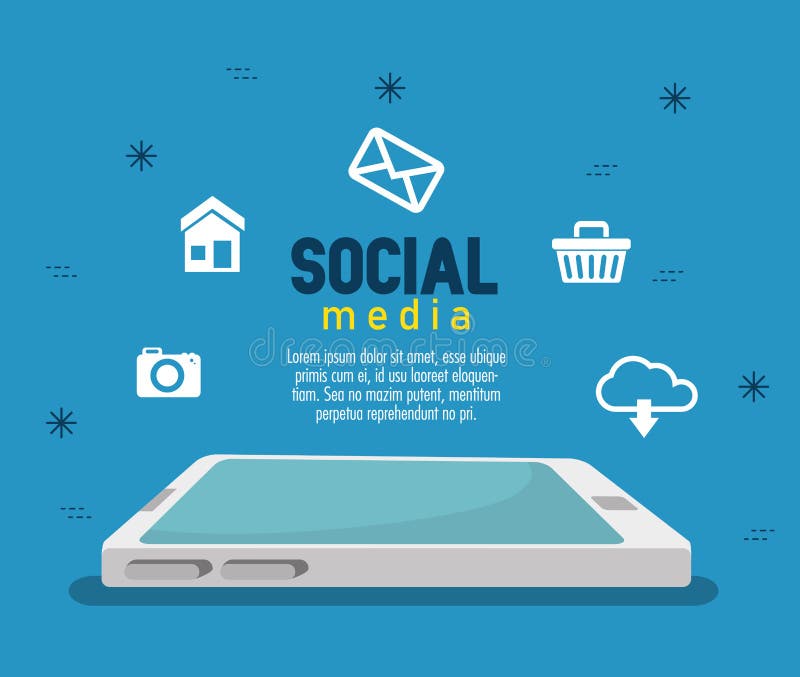 Tablet Technology and Digital Social Apps Stock Vector - Illustration ...