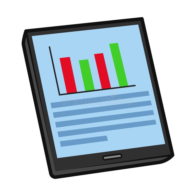 Tablet Use for Business Presentations. Business Icon Illustration Stock ...