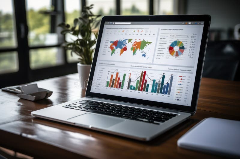 Tablet View Dashboard Created with Generative AI Stock Illustration ...