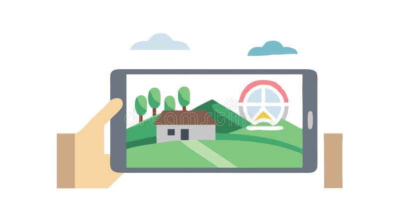 Tablet Virtual Home Tour Interactive Property, Vector Design Generative ...