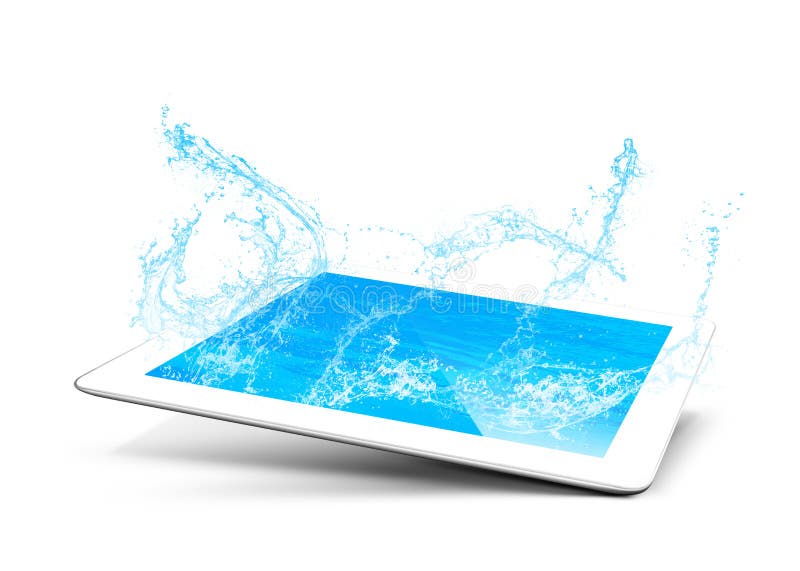Tablet water stock illustration. Illustration of shiny - 31134249