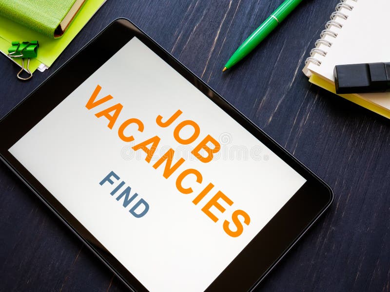 Tablet with Words Job Vacancies on the Screen. Stock Photo - Image of ...