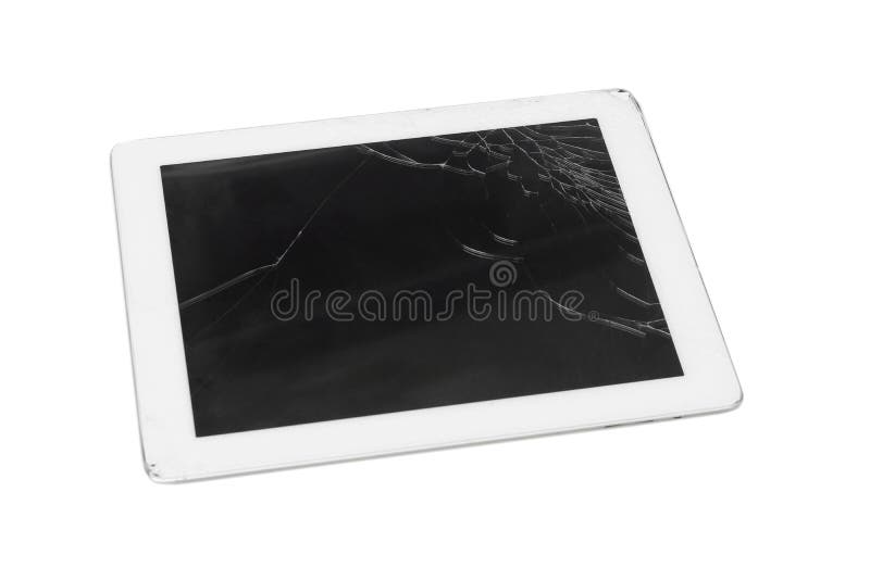 Tableta Con Una Pantalla Quebrada Como Fondo Foto de archivo - Imagen ...