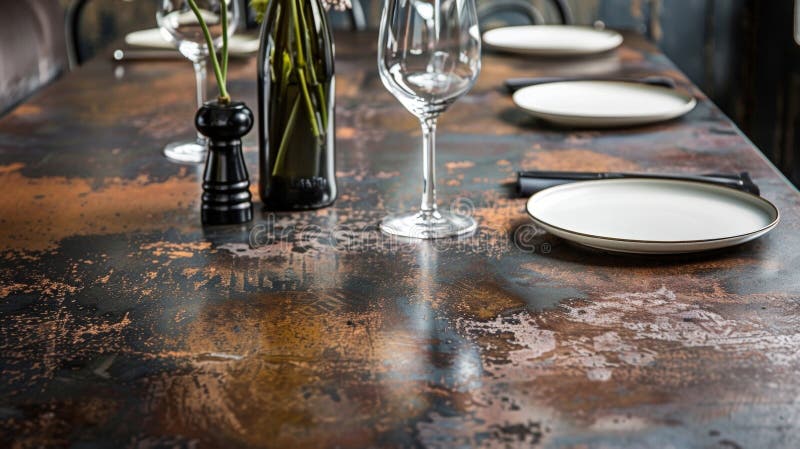 The Tabletop in the Dining Area Was a Salvaged Piece of Rusty Patinated ...