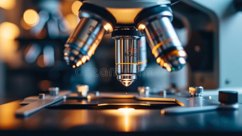 Tabletop Discoveries: Microscope Magic Revealed. Stock Illustration ...