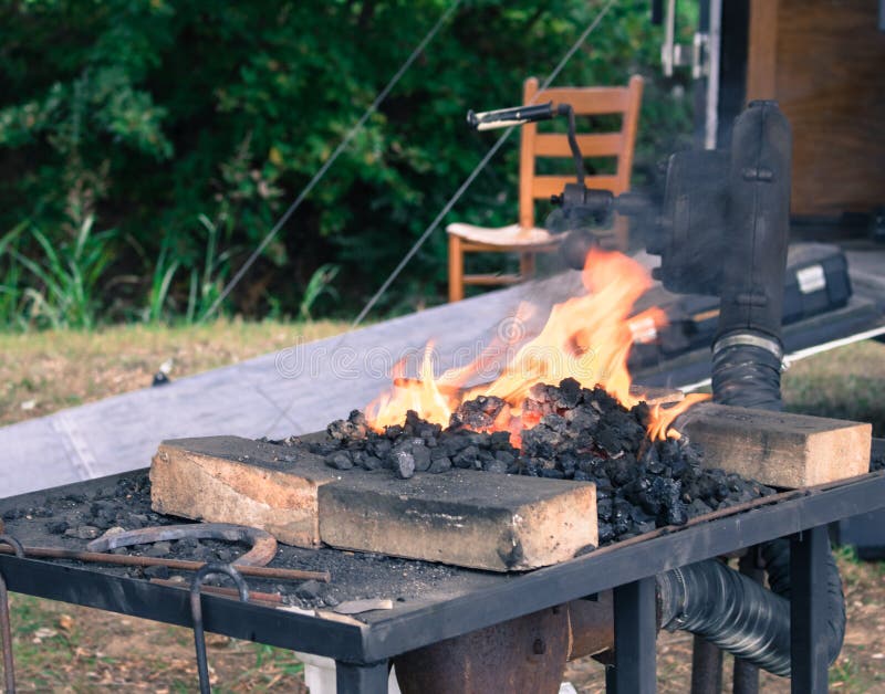 Tabletop Forge stock image. Image of factory, working - 101395635