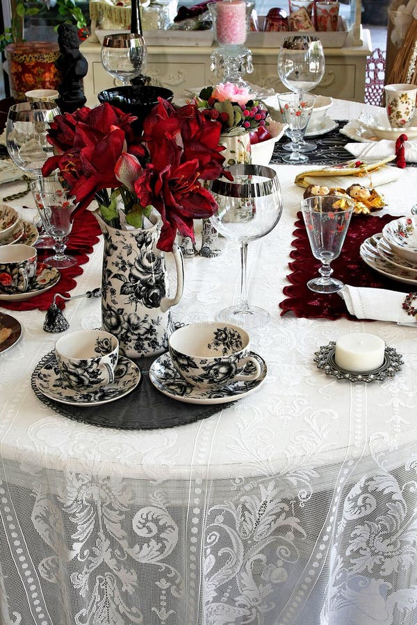 Tabletop retro stock image. Image of home, floral, tableware - 9515525