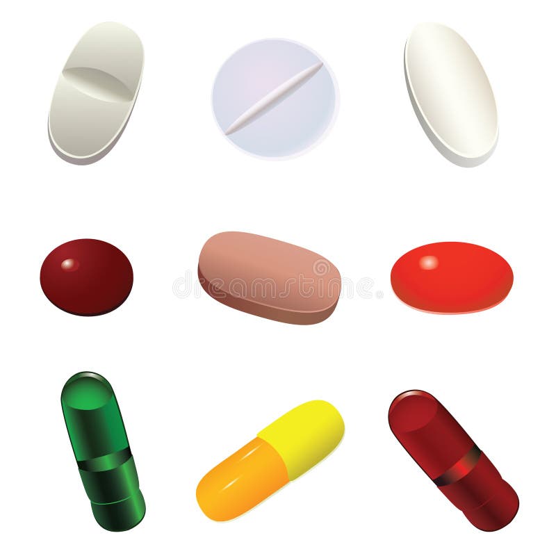 Pharmaceutical and Medical Icons Set Stock Vector - Illustration of ...