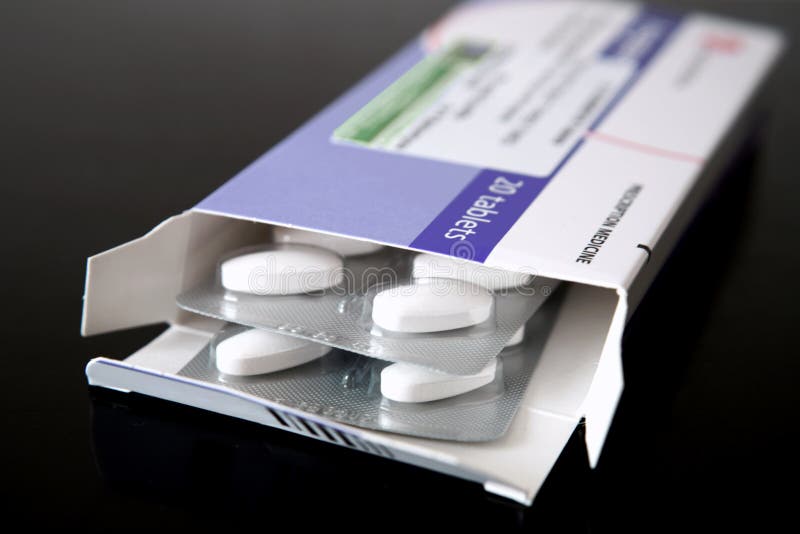 Open Medicine Packet Labelled Placebo Opened at One End To Displ Stock ...