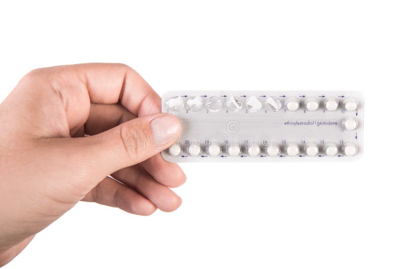 Birth Control Pills Isolated On White Stock Image - Image of ...