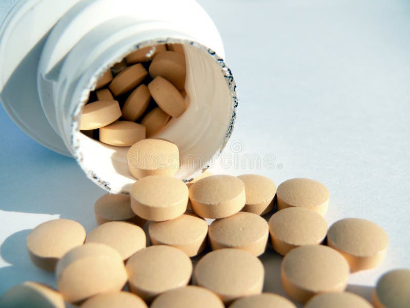 Tablets and bottle stock image. Image of medical, isolated - 12847691