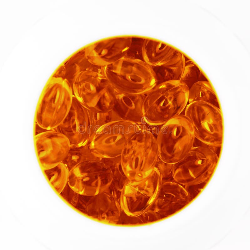 The Tablets are Bright Yellow on a White Background. View from Above ...