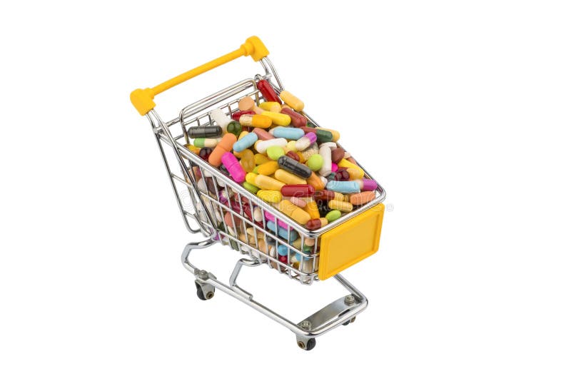 Tablets with cart stock photo. Image of consumer, medizin - 29951522