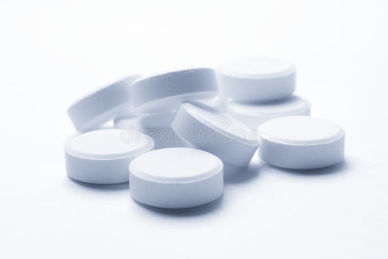 Tablets in cold tones. stock photo. Image of antibiotic - 16596178