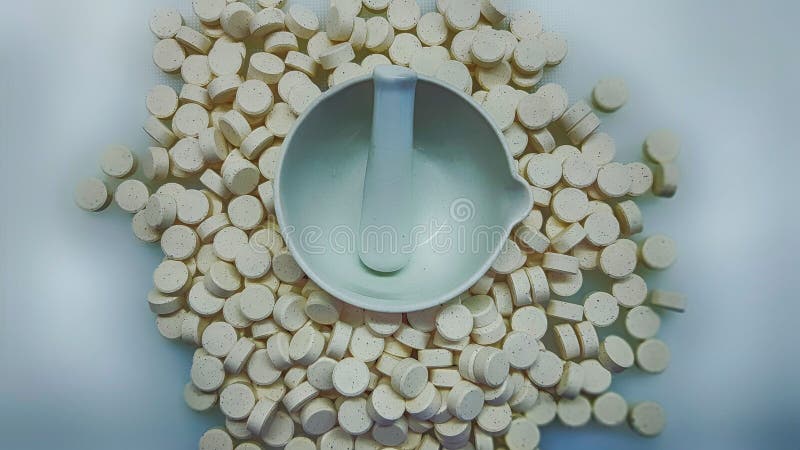 Tablets compounding stock image. Image of healthy, white - 138683333