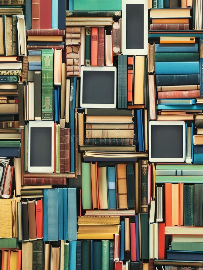 Tablets and E-readers Displaying Educational Materials and E-textbooks ...