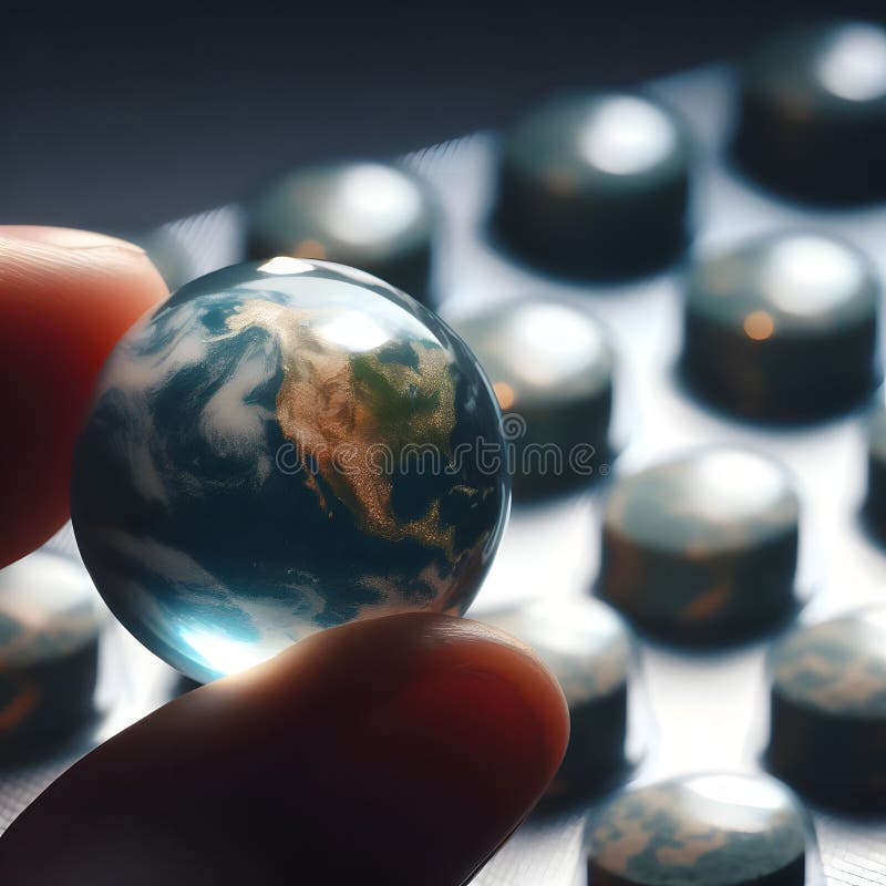 Tablets with Earth Pattern Printed on Them Stock Image - Image of ...
