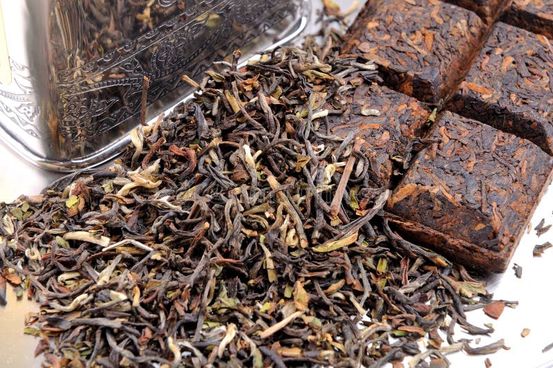 Tablets elite tea Puer stock photo. Image of cake, culture - 68193560