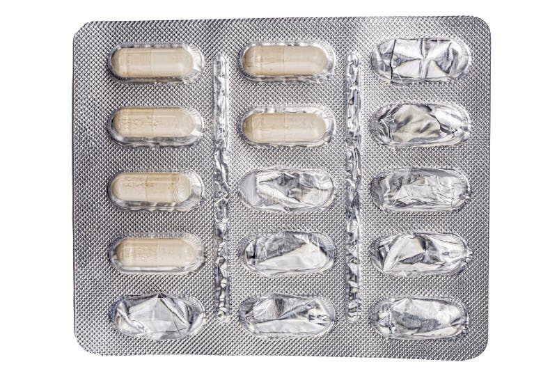 Tablets are Empty in Blisters. Empty Silver Blister. Used Blister ...