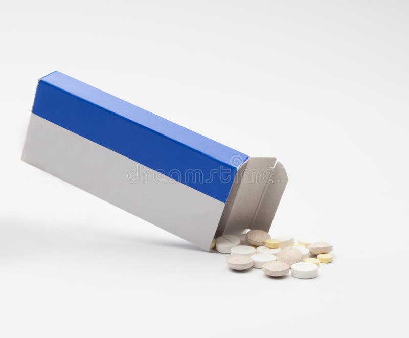 Tablets Fallen Out of the Pack Stock Photo - Image of macro, chemistry ...