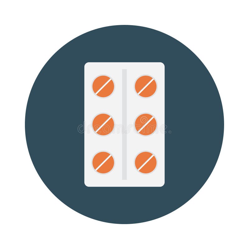 Tablets flat vector icon stock vector. Illustration of aspirin - 157458096