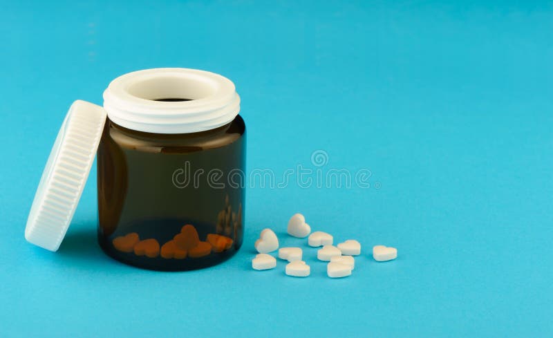 Tablets in the Form of Heart Stock Image - Image of detail, science ...